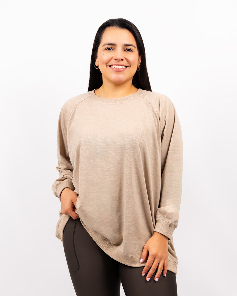 Marley Relaxed Beige Shirt – Maya Freya
