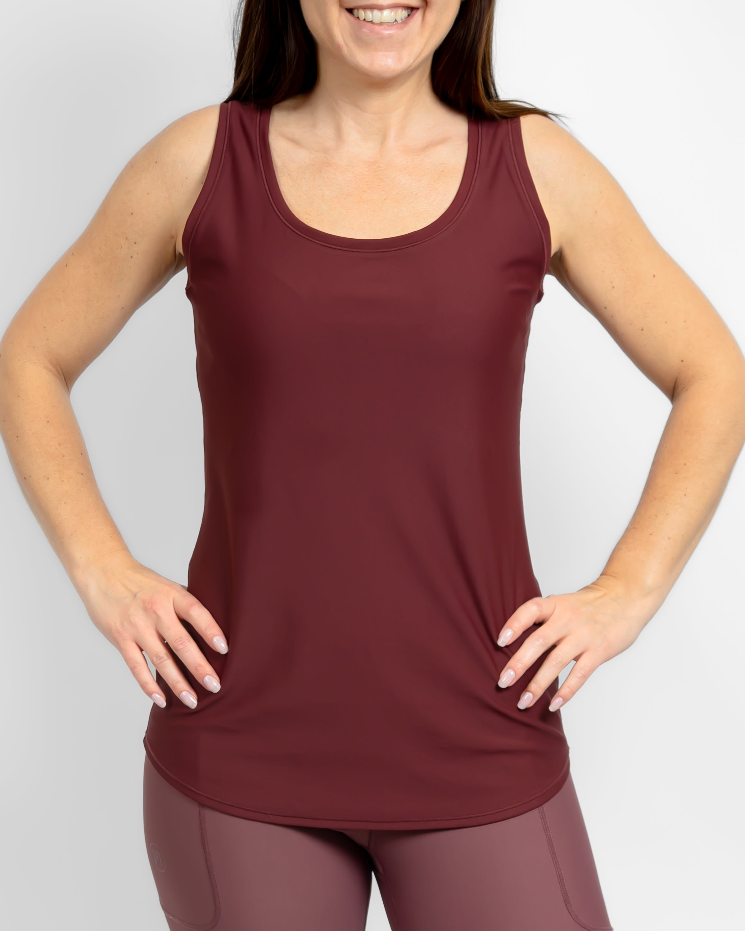 Vigga Fitted Deep Bordeaux Top – Maya Freya